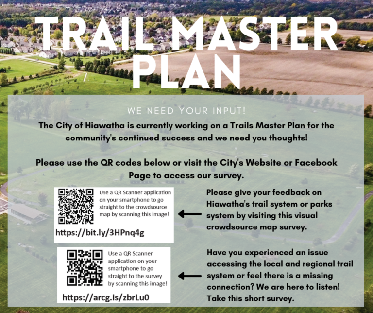 Trail Master Plan Survey – City of Hiawatha News