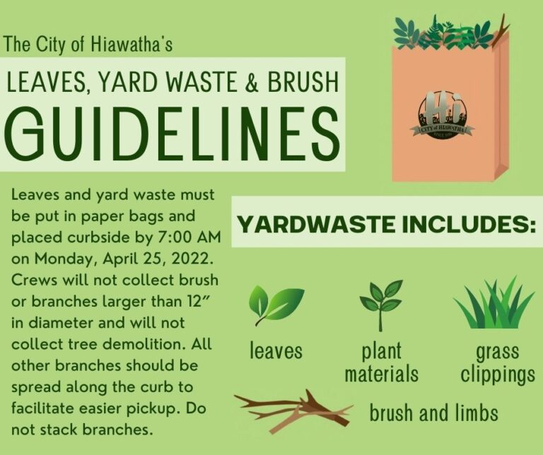 Leaves, Brush & Yard Waste Collection – City of Hiawatha News