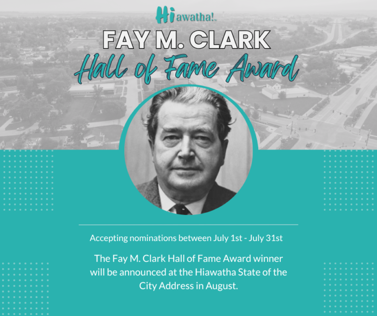 3rd Annual Fay Clark Hall of Fame Award – City of Hiawatha News